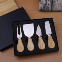 China 4pcs 6pcs Cheese Knives Set Stainless Steel with Wood Handle Cheese Cutter for sale