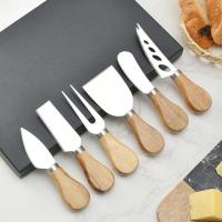 China 4pcs 6pcs Cheese Knives Set Stainless Steel with Wood Handle Cheese Cutter for sale
