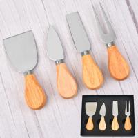 China 4pcs 6pcs Cheese Knives Set Stainless Steel with Wood Handle Cheese Cutter for sale