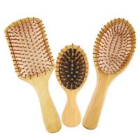China Natural Bamboo Detangling Hair Brush Set 4-Piece Eco-Friendly Wood Comb for sale