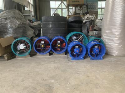 China HTF Fire High Temperature Exhaust Axial Fan 0.25KW 0.75KW 8 Blades Smoke Vent for sale
