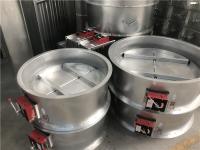 China Galvanized Sheet DC24V Round Fire Dampers Manual Reset For Hotel for sale