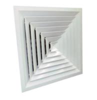 China Aluminum Alloy Square Diffuser 600x600mm Air Conditioning Outlet Airflow Distribution for sale