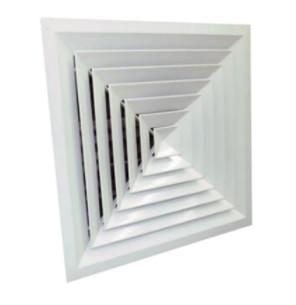 China Aluminum Alloy Square Diffuser 600x600mm Air Conditioning Outlet Airflow Distribution for sale
