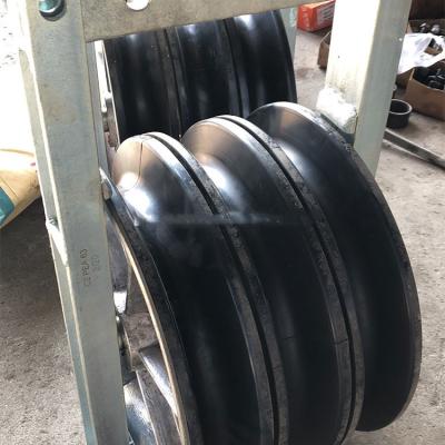China Transmission Conductor Triple Aluminum Sheaves Neoprene Lined Stringing Pulley Block for sale