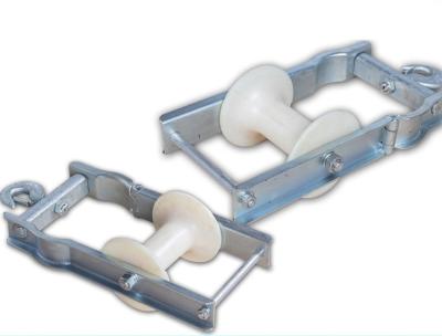 China Durable Pulley Blocks With Aluminum Nylon Sheave Roller Bunch Conductor Block Aerial Cable Stringing Roller for sale