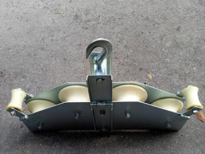 China Four Combined Block Cable Pulling Special Block For Conductor Opgw Sheave Pulley Block for sale