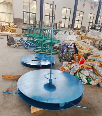 China Turntable Device Laying Bracket Vertical Type Wire Reel Stand Stringing Construction Tools for sale