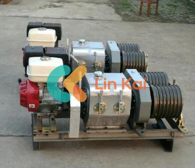China High Precision Tower Erection Tools 9KW Diesel And Gasonline Engine Double Drum Winch for sale