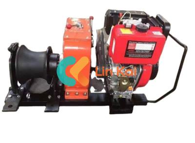 China Four Gear 5 Ton Diesel Engine Capstan Winch With Detachable Drum for sale
