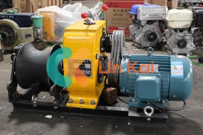 China Detachable Drum Belt Driven Cable Winch Puller 3KW/4KW With Four Gear for sale