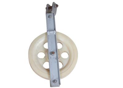 China 15KN Swive Eye Type Cable Pulling Sheaves Galvanzied Steel Side With Nylon Wheel for sale