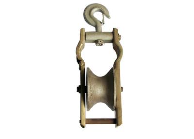 China SHC Model 1T Universal Hook Style Stringing Pulley Block For Aerial Cable for sale