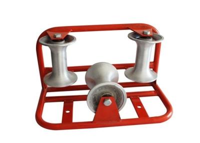 China Spraying Tri-Roller Aluminum Corner Cable Roller For Underground Cable Laying for sale