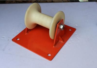 China Flat Trench Electrical Cable Roller Straight Line Cable Roller With Steel Plate for sale