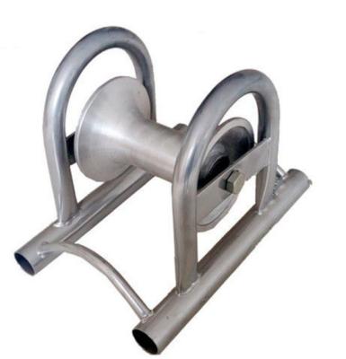 China Galvanzied Aluminum Roller Underground Tools Straight Line Cable Roller for sale