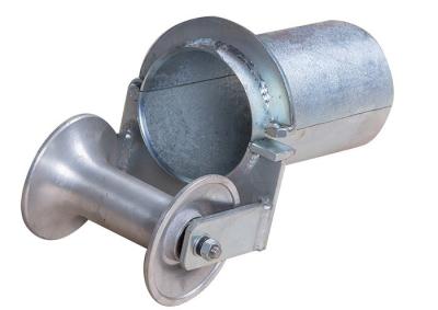China Bell Mouth Type Cable Pulling Pulley Lockable 4.9kg Cable Reel Ground Roller for sale