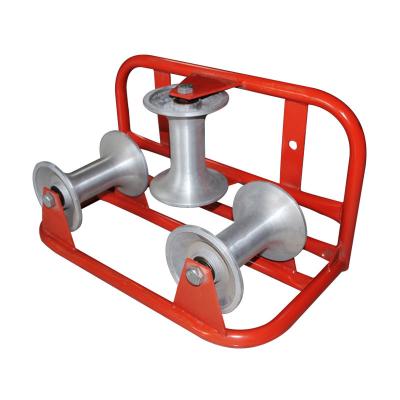 China 1T Rated Load Electrical Cable Pulling Tools Tri - Roller Corner Cable Roller Assembly for sale