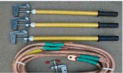 China 35KV Voltage Electric Security Tools Copper Ground Rod JDX With Earth Clamp for sale