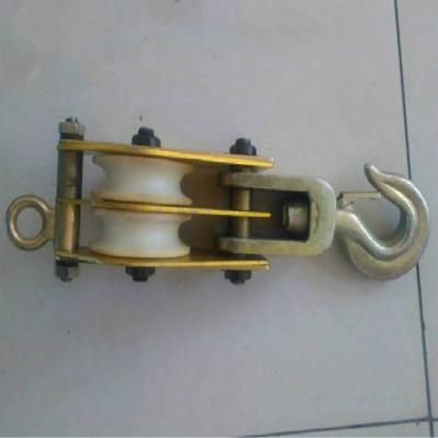 China Hoisting Aluminous Alloy Tower Erection Tools Nylon Sheave Tackle QHN Model for sale