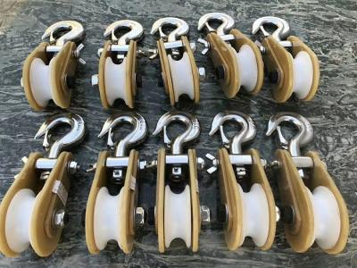 China Epoxy Resin Plate Tower Erection Tools Insulated Hoisting Tackle 8mm Rope Max Dia for sale