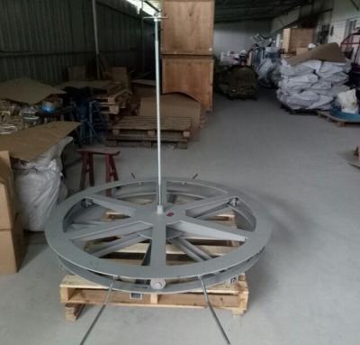 China Stringing Construction Steel Cable Drum Stand 800mm Diamete 3000KN Rated Load for sale