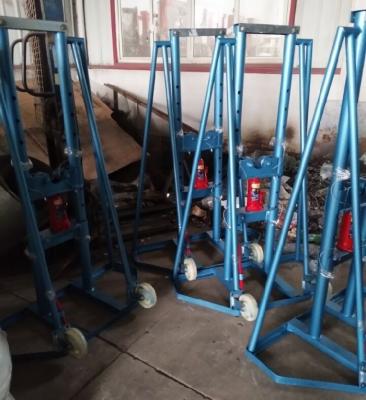 China Spindle Bar Hydraulic High Lift Jack Stands 10T For Carrying Cable Reel for sale