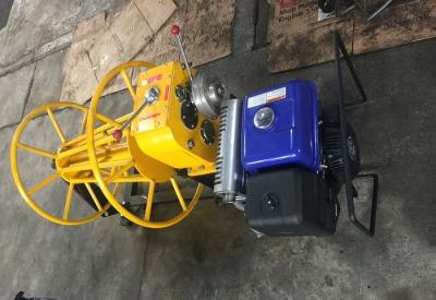 China 3 Ton Diesel Engine Wire Stringing Machine , Wire Take Up Winch With Wire Rope for sale