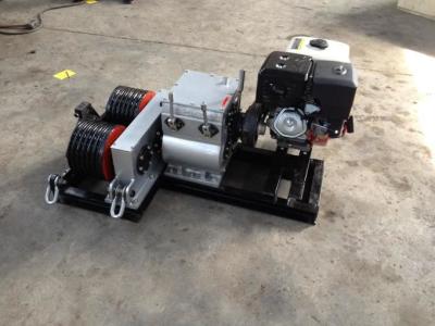 China 50KN Fast Speed Cable Winch Puller Gasoline Engine Winch Double Drum for sale
