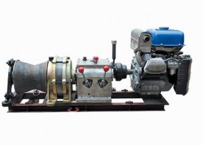 China Cable Pulling Engine Powered Winch / 5 Ton Gasoline Planetary Gearbox Winch for sale