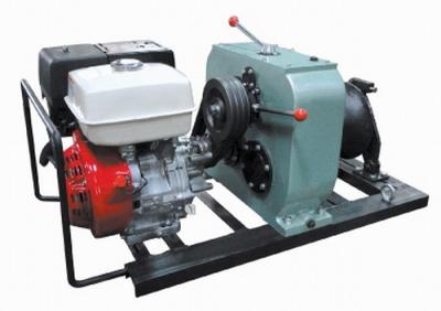 China Petrol Engine Cable Winch Puller Belt Driven Portable Cable Puller 5T for sale