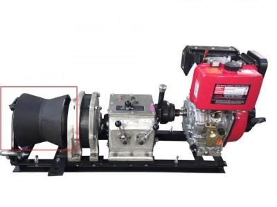 China Fast Speed Diesel Engine Power Cable Puller / Wire Rope Electric Winch Hoist 5 Ton for sale