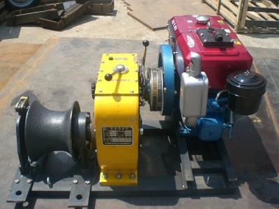 China Power Construction Diesel Cable Winch Hoist 80KN 8 Ton ISO Approved for sale