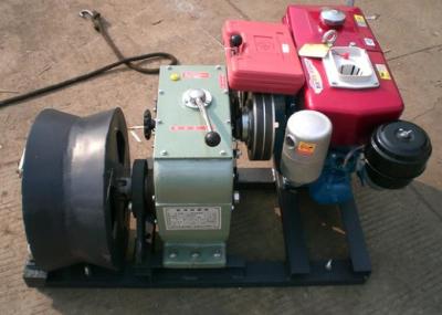 China Reversing Cable Winch Puller With Water Cooled Diesel Engine In Line Construction for sale
