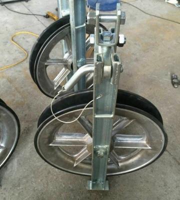 China 20KN Rated Load Transmission Line Stringing Tools Rubber Lined Aluminium Sheave for sale