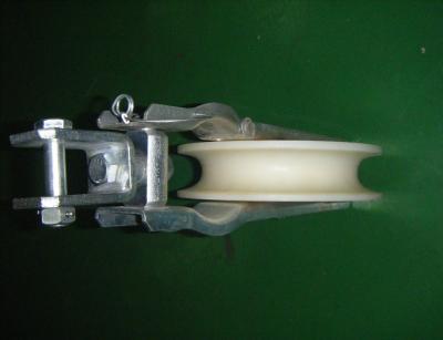 China Nylon Transmission Stringing Blocks Pulleys 10KN Rated Load for sale
