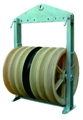 China Power Cables Rollers Electric Single Wheel Cable String Pulley Conductor Stringing Blocks for sale