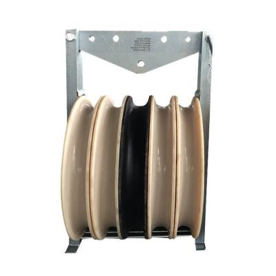 China 660MM Rubber Roller Five Wheels Conductor Stringing Blocks for sale