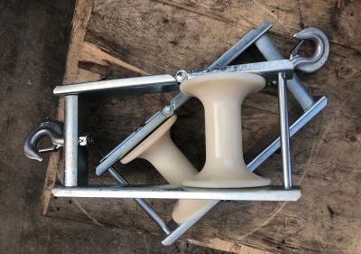 China Nylon Sheave Aerial Cable Stringing Roller Conductor Block 10KN for sale