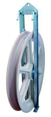 China 508X75mm Single Nylon Wheel Conductor Pulley For Transmission Line for sale