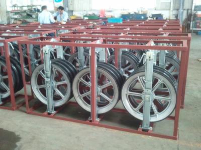 China Aluminum Single Wheel Conductor Pulley For Overhead Transmission Line for sale