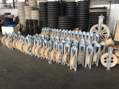 China Dia660mm Nylon Wheel Bundled Conductor Stringing Blocks for sale