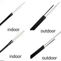 China LSZH Jacket Flat Drop Fiber Cable G652D 2-12 Cores Indoor FTTH for sale