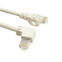 China 90 Degree Angle Fiber Optic Patch Cord UTP FTP SFTP CAT6 24AWG 1M 3M 5M 10M for sale