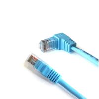 China 90 Degree Angle Fiber Optic Patch Cord UTP FTP SFTP CAT6 24AWG 1M 3M 5M 10M for sale