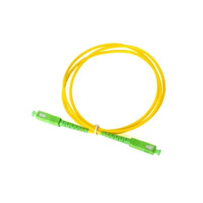 China FC SC LC ST UPC Single Mode Fiber Jumper Cable 3m Yellow Patch Cord 9/125 for sale