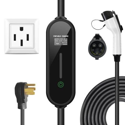 China 230V Type 1 Portable EV Charger 7kW 32A Nema 14-50 Charging Box for sale