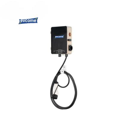 China Type 2 EV Charger 7kW AC Electric Vehicle Charging Station Wall Mounted IP54 Single Gun for sale