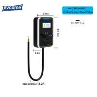 China EVCOME EV-HW AC Wallbox EV Charger 7KW 22KW with RFID APP Control SAE J1772 IEC 62196 for sale