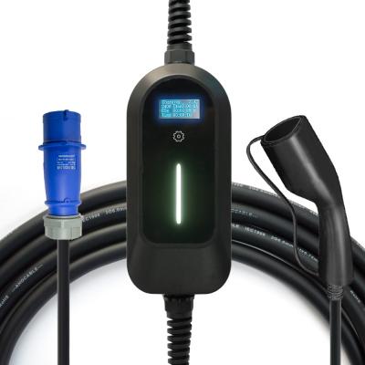 China Portable EV Charger 3.5KW 7KW 11KW Adjustable 32A 5M Cable OEM ODM for sale